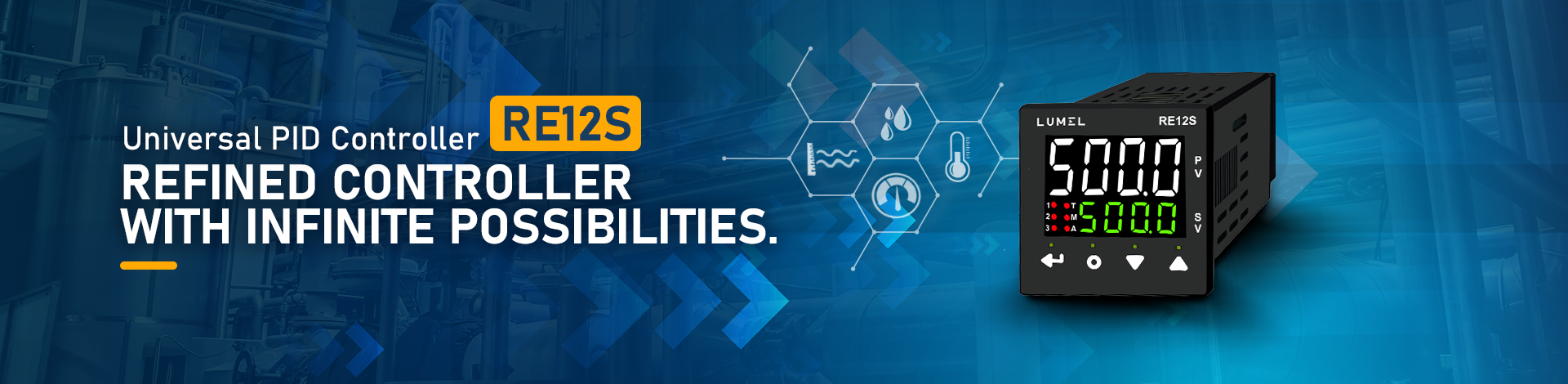 Universal PID Controller RE12S | LUMEL, 3 years of warranty | Lumel